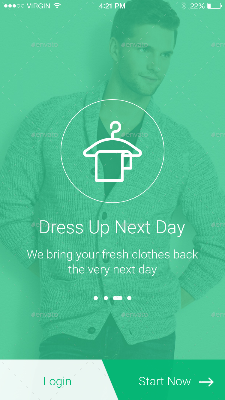 Laundry App UI Kit, Web Elements | GraphicRiver